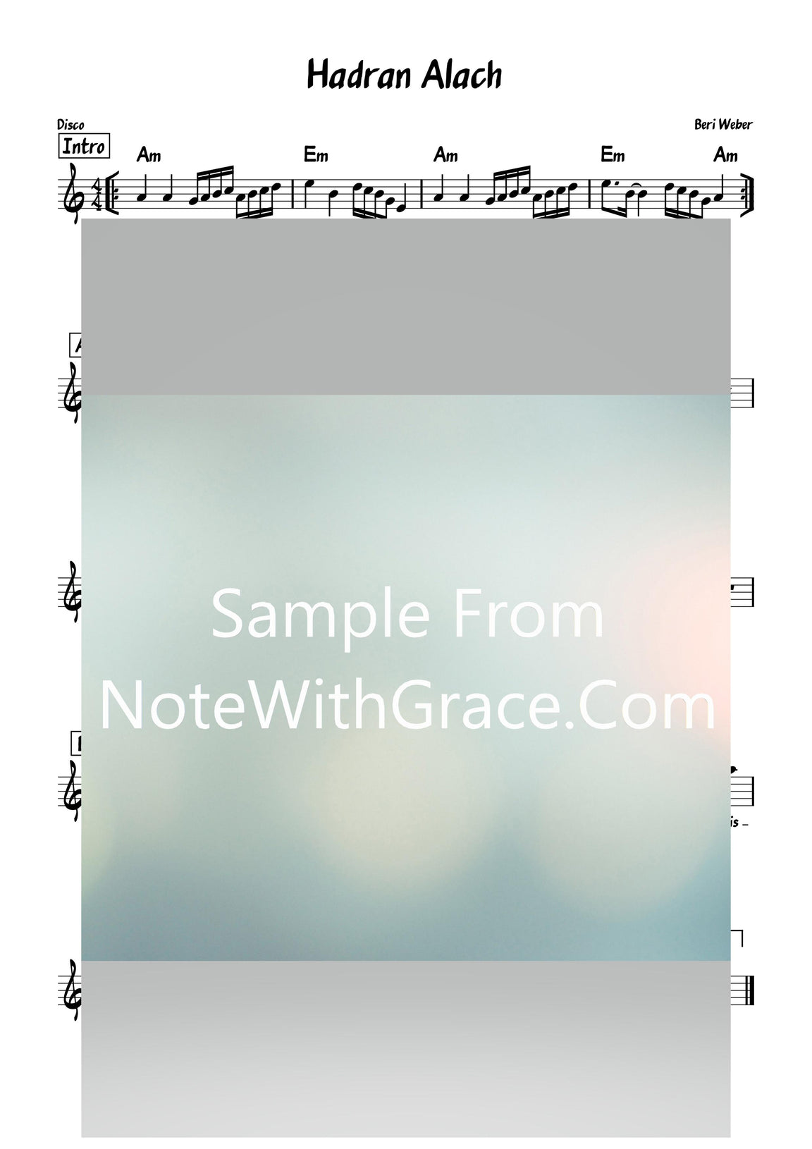 Jewish Sheet Music | Note With Grace — NoteWithGrace.com