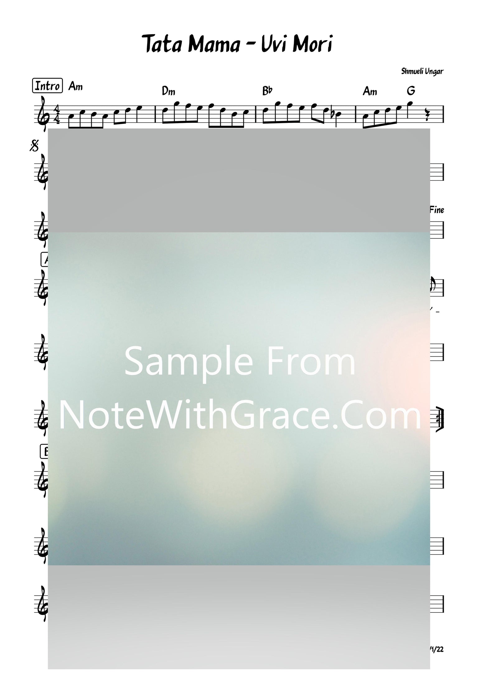 Music Sheets — NoteWithGrace.com